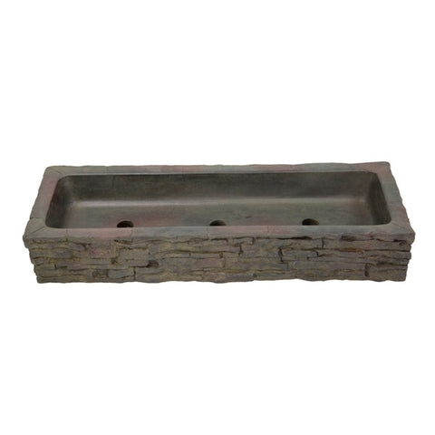 Aquascape Straight Stacked Slate Wall Base and Toppers - Aquascape USA